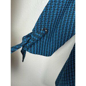 Misook | Jackets & Coats | Misook Womens Blue Black Knit Long Blazer ...